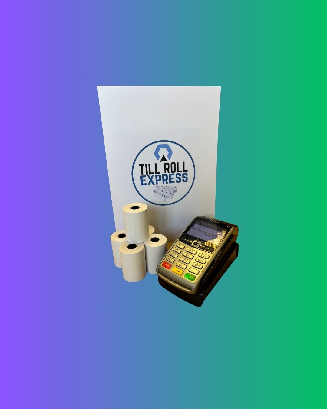 57 x 30mm Thermal PDQ Machine Roll – Box of 20 - Till Roll Express